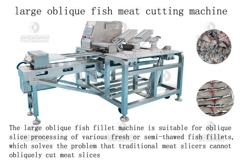 Large oblique fish fillet machine meat slicing machine meat slicer food ...